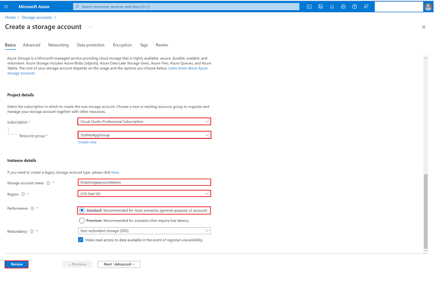 How To Create Storage Account Using Azure Portal