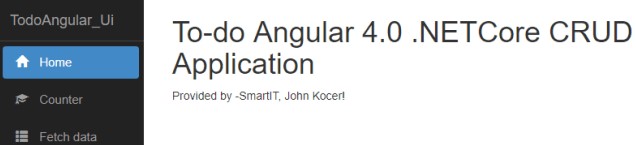How To Create To-Do CRUD Operation With ASP.NET MVC Core, Angular 4.0