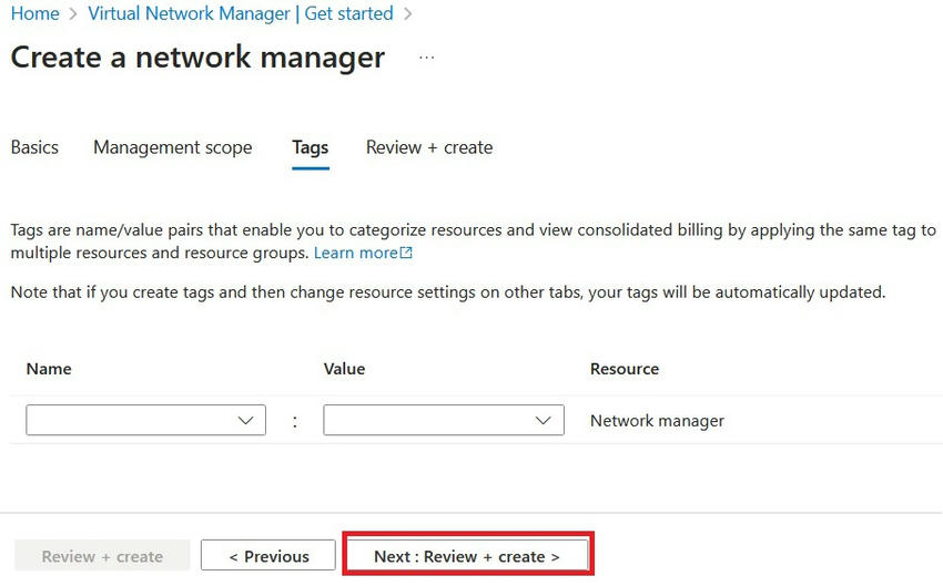 How to Create Virtual Network Manager in Azure