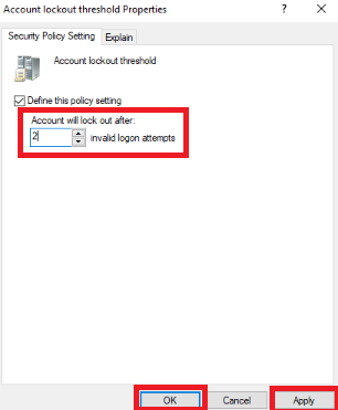 How to Do Account Lockout Policy on Server