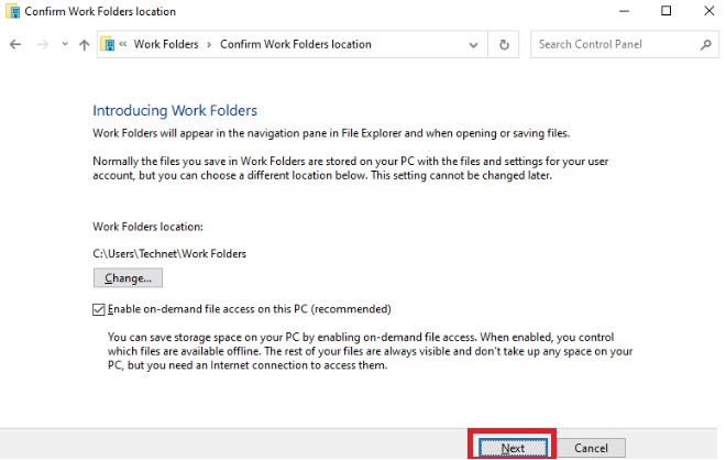 How to Do Work Folder in Windows Server?