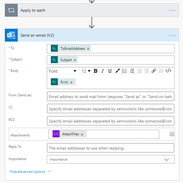 How To Dynamically Send Multiple Documents As Attachment In Mail Using Power Automate Ms Flow 8099