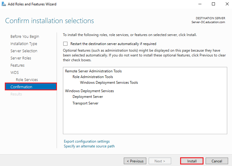 How To Install And Configure Windows Deployment Services in Server 2019
