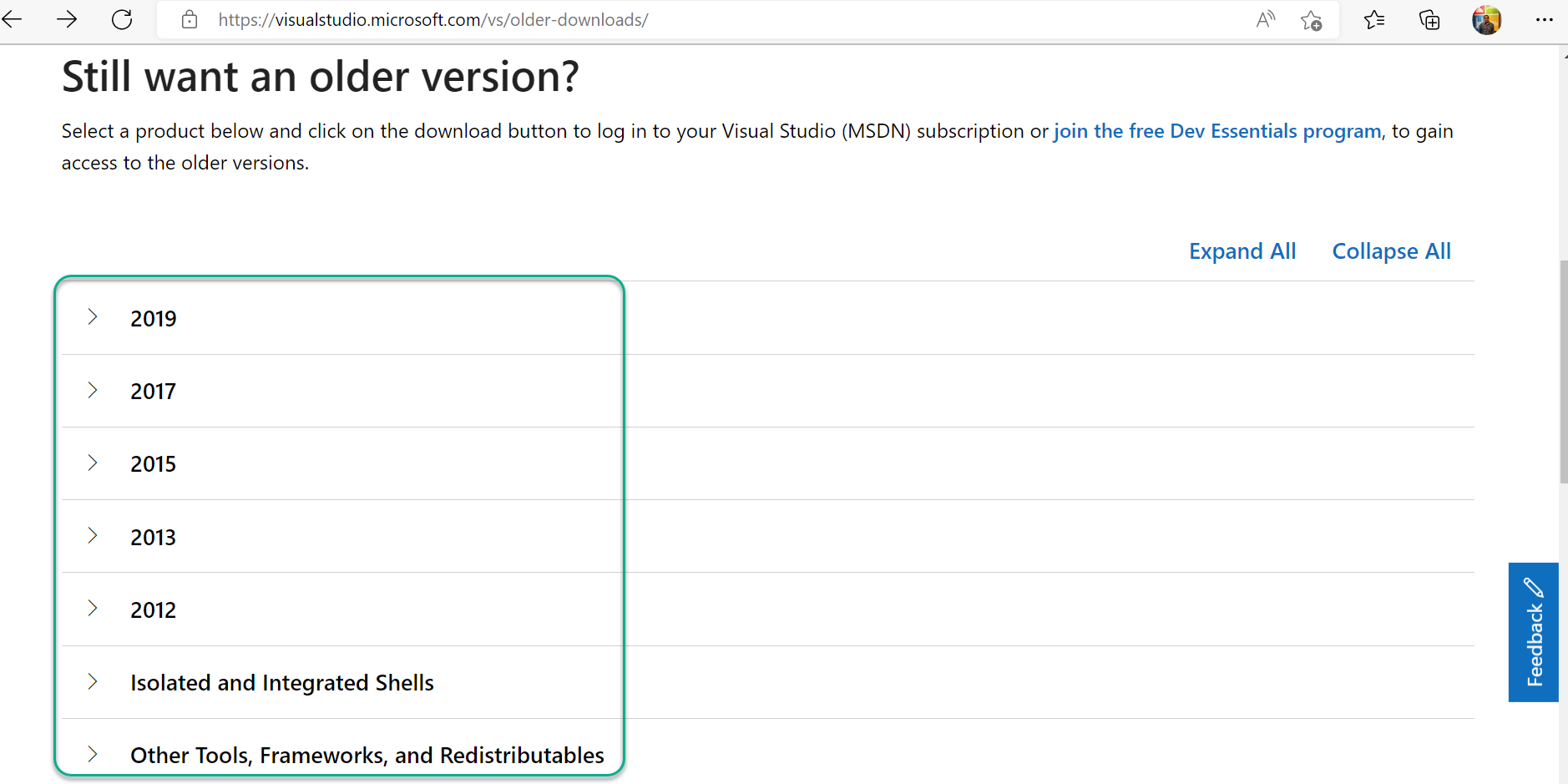 How To Install The Older Versions Of Visual Studio