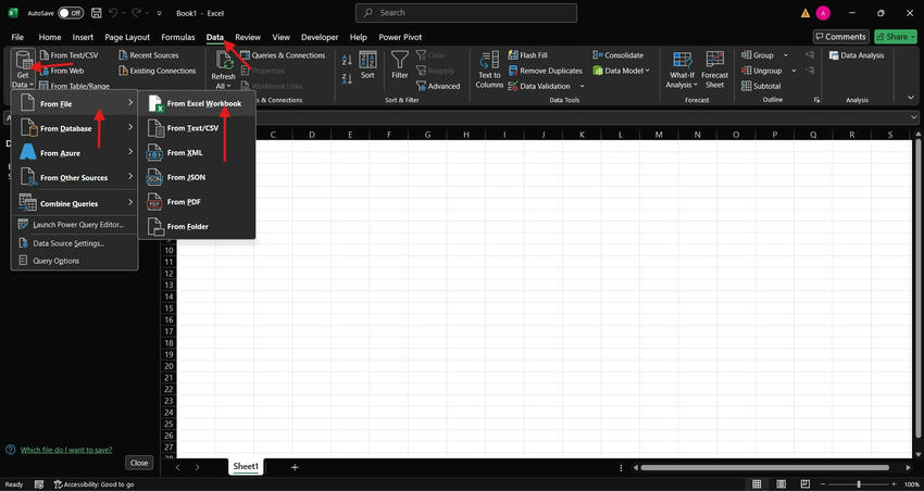 How to Load Data in Excel