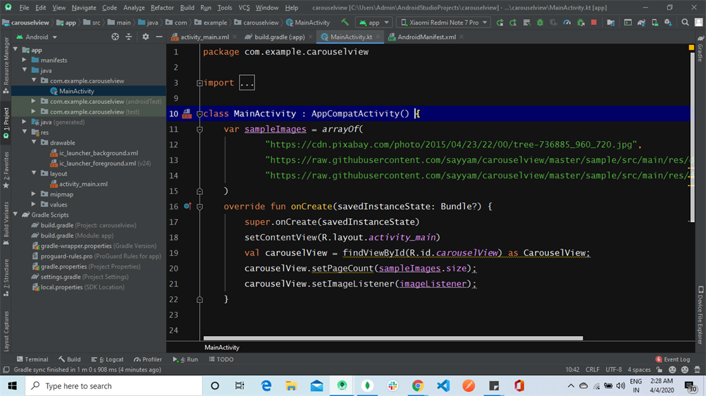How To Load An Image Url To Carousel View Using Picasso In Kotlin 4147