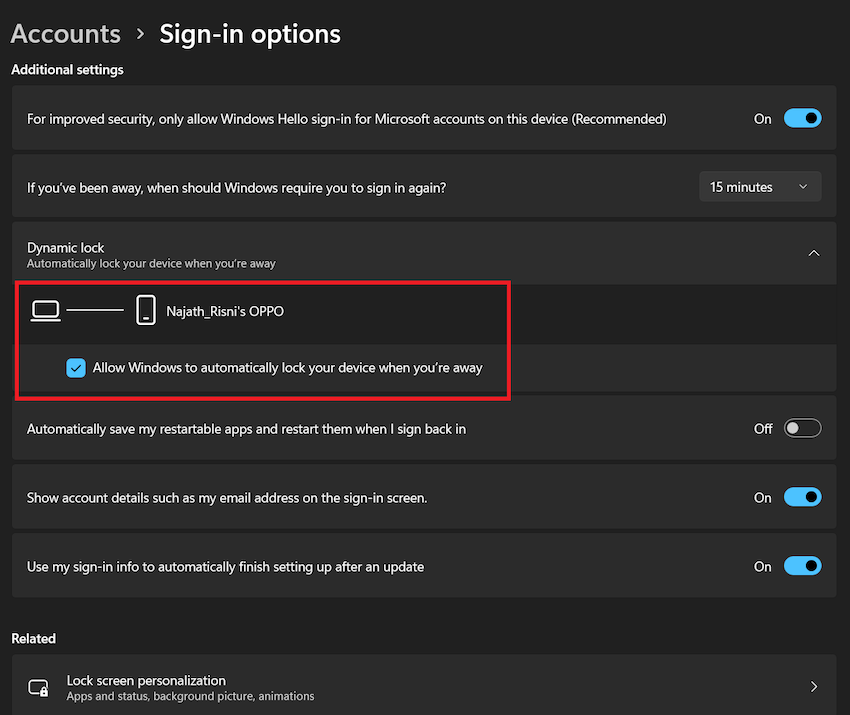 How to Lock Windows 11 PC Automatically when you're Away
