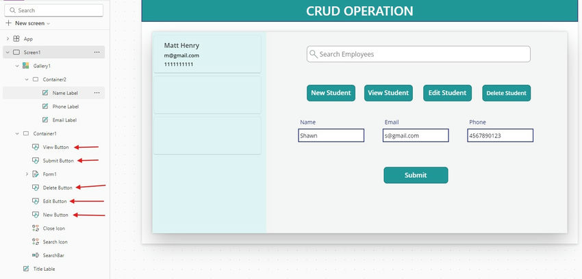 How to perform CRUD Operations in Power Apps