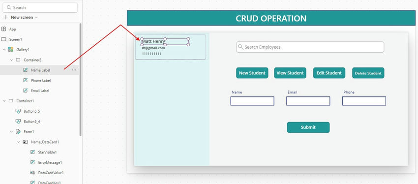 How to perform CRUD Operations in Power Apps