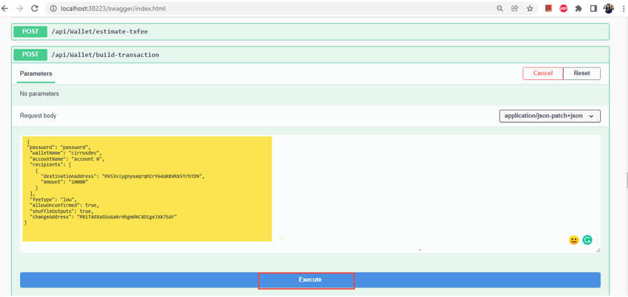 How To Perform Transaction Using Swagger API On Stratis Blockchain