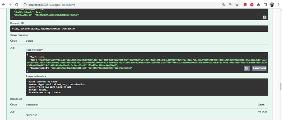 How To Perform Transaction Using Swagger API On Stratis Blockchain