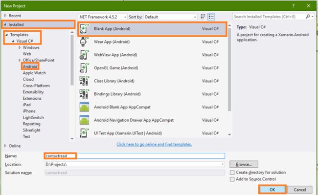 How To Read Contacts In Xamarin Android App Using Visual Studio 2015