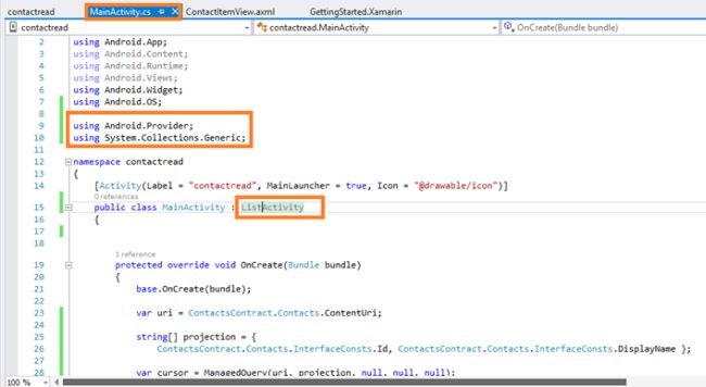 How To Read Contacts In Xamarin Android App Using Visual Studio 2015