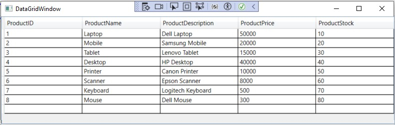 How to Remove Extra Column from DataGrid WPF Control