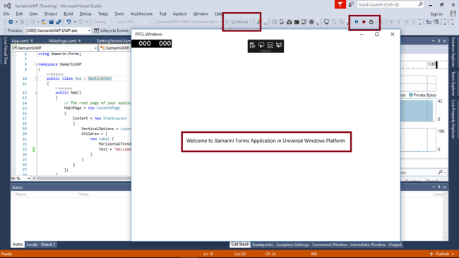 How To Run Xamarin Forms Application In Universal Windows Platform Development With Xaml And C