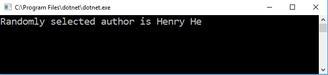 Select Random String From An Array In .NET Core and C#