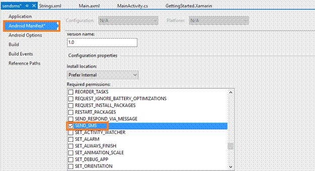 How To Send SMS Message Using SMS Manager Or An Intent In Xamarin Android App Using Visual ...