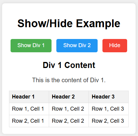 How to Show and Hide Content Using JavaScript