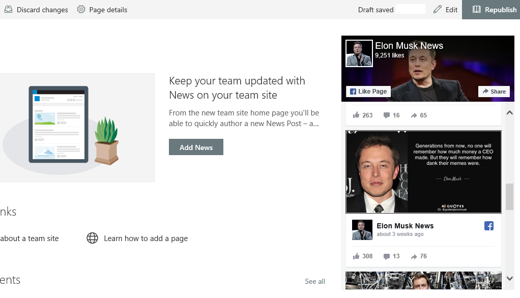 How To Show Facebook Posts On SharePoint Online Modern Page