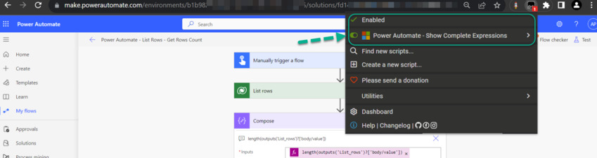 How To Show The Power Automate Complete Expressions?
