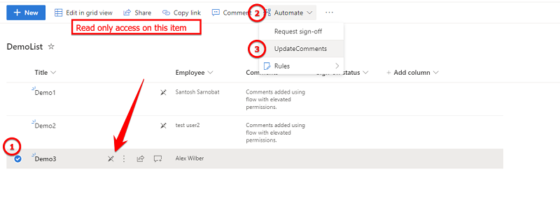 How To Update List Items With Elevated Access To Read-only Content Using Power Automate