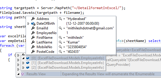 How To Upload Records From Excel File to Database Using Stored Procedure In MVC