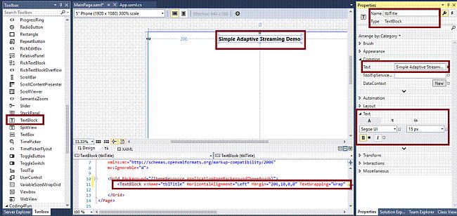 How To Use A Simple Adaptive Streaming URL In UWP With XAML And C#