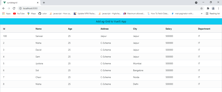 How To Use Ag-Grid In Vue.js