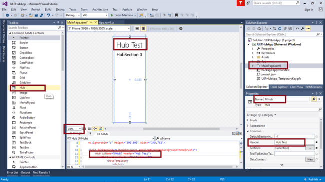 How To Use Hub Control In Universal Application Development With XAML And C#