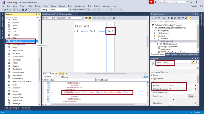 How To Use Hub Control In Universal Application Development With Xaml And C