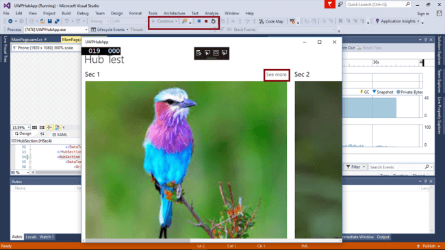 How To Use Hub Control In Universal Application Development With Xaml And C