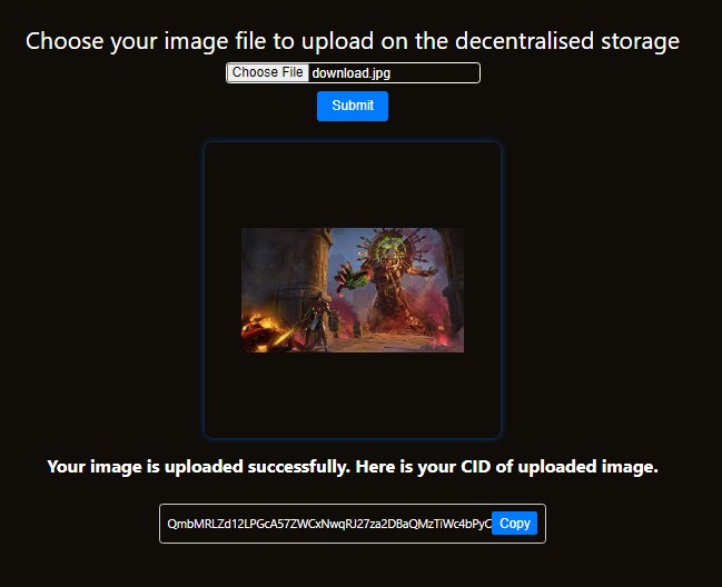 How to use InterPlanetary File System in React?