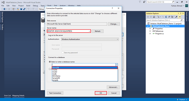 How To Use Join Operation With Multiple Sql Database Tables Using Linq