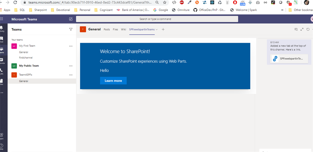How To Use SharePoint Framework (SPFx) In Teams To Build An App
