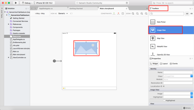 Image Tap Gesture Recognizer In Xamarin iOS