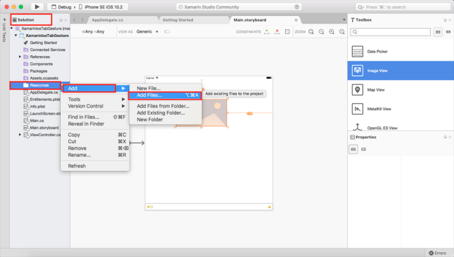 Image Tap Gesture Recognizer In Xamarin iOS