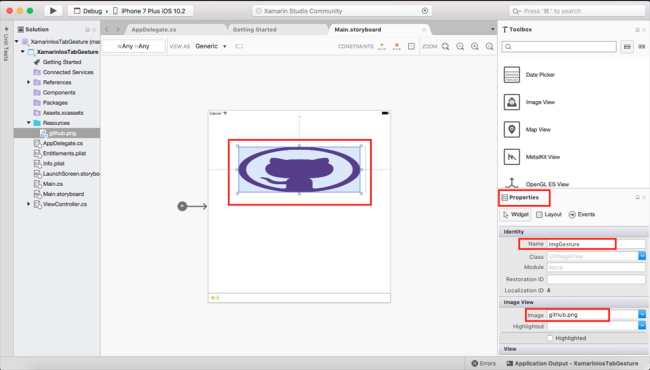 Image Tap Gesture Recognizer In Xamarin iOS