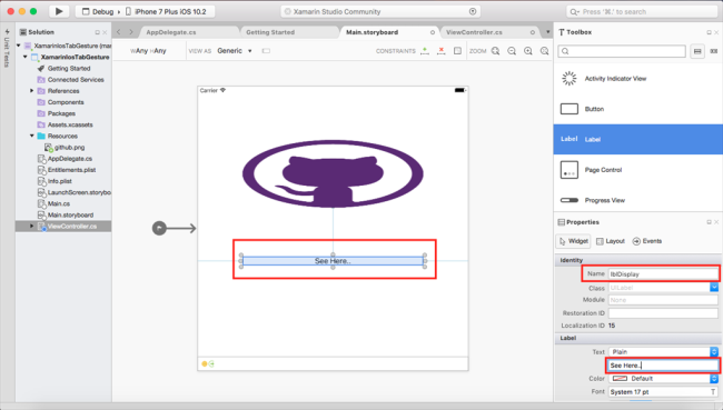 Image Tap Gesture Recognizer In Xamarin iOS