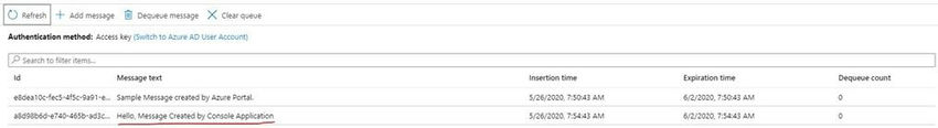 Implement Azure Queue Using ASP.NET Core Console Application