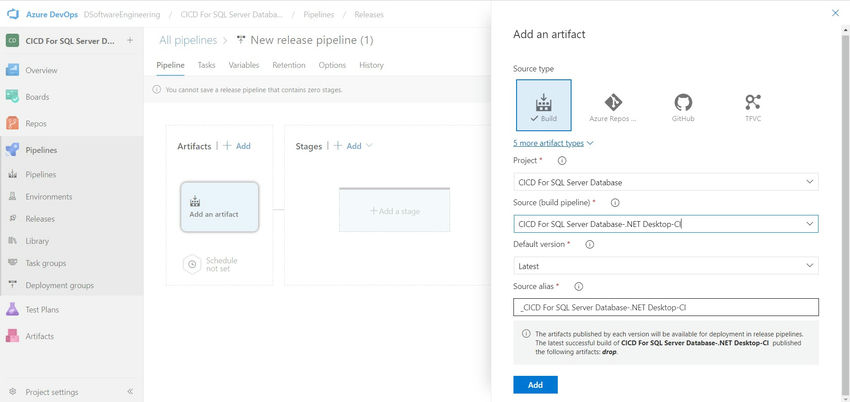 Implement CI/CD for SQL Server with Visual Studio and Azure DevOps