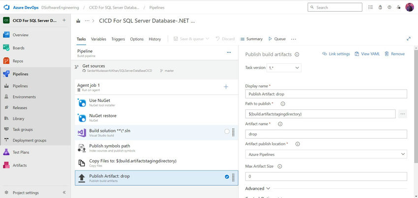 Implement CI/CD for SQL Server with Visual Studio and Azure DevOps