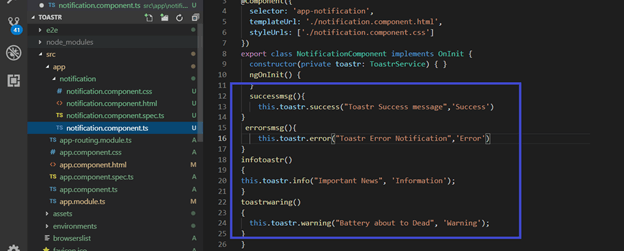 Implement Toastr Notification In Angular 7