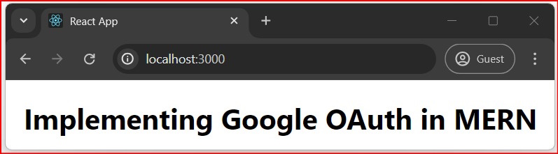 Implementing Google OAuth in MERN