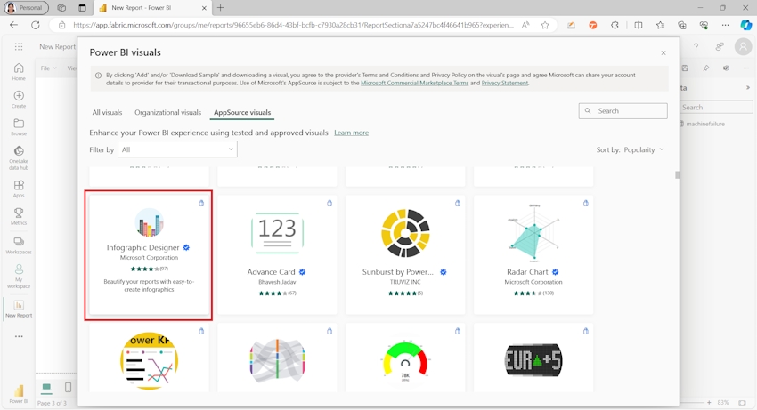 Import Power Bi Visual From Appsource To Your Workspace