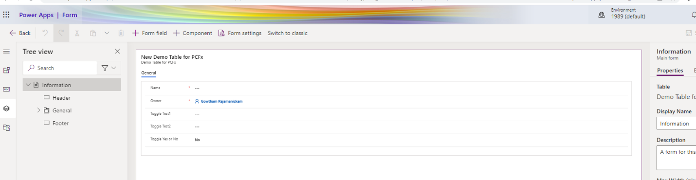 Import PowerApps Component Framework (PCFx ) Into Model Driven PowerApps