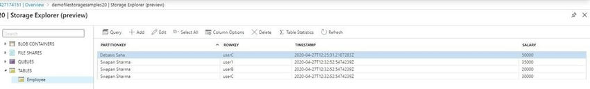 Insert Data Into Azure Table Storage Using ASP.NET Core Application