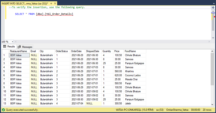 INSERT INTO SELECT vs SELECT INTO In SQL Server