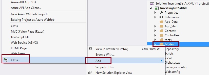 Inserting List Of Records Into Single Sql Column As Xml File In Aspnet Mvc