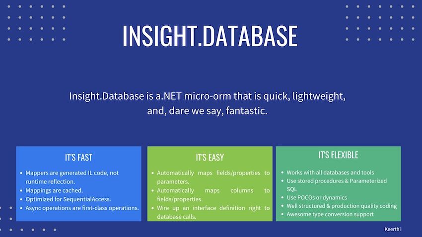 Insight.Database .NET Micro ORM - Executing And Carrying Out SELECT SQL ...