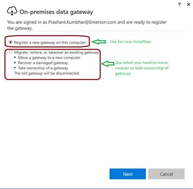 Install And Configure Azure On-Premise Data Gateway